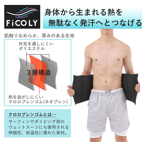 シェイプアップベルト メンズ FSWM-2 - FiCOLY（フィコリー）公式オンラインストア